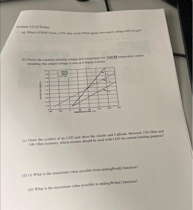 Problem 3.0 (25 Points) (a) What is PWM? From a 25% | Chegg.com