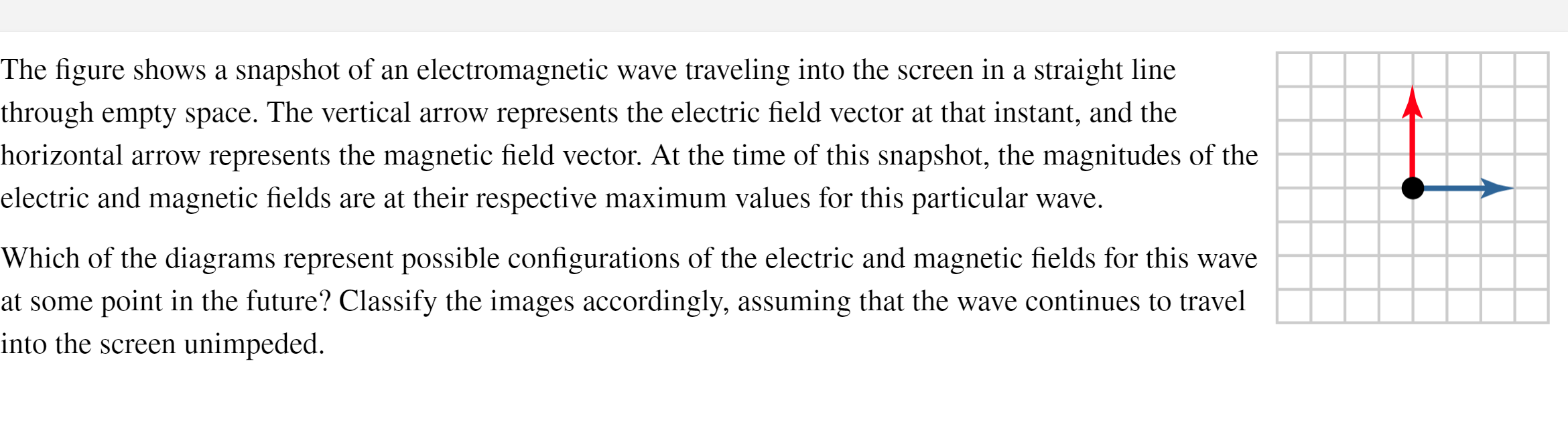 Solved The figure shows a snapshot of an electromagnetic | Chegg.com