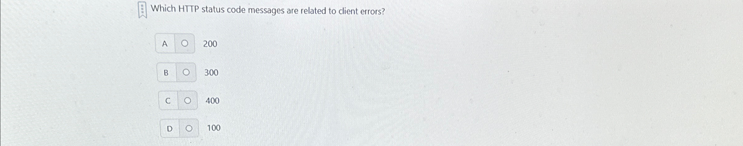 Solved Which HTTP status code messages are related to client | Chegg.com