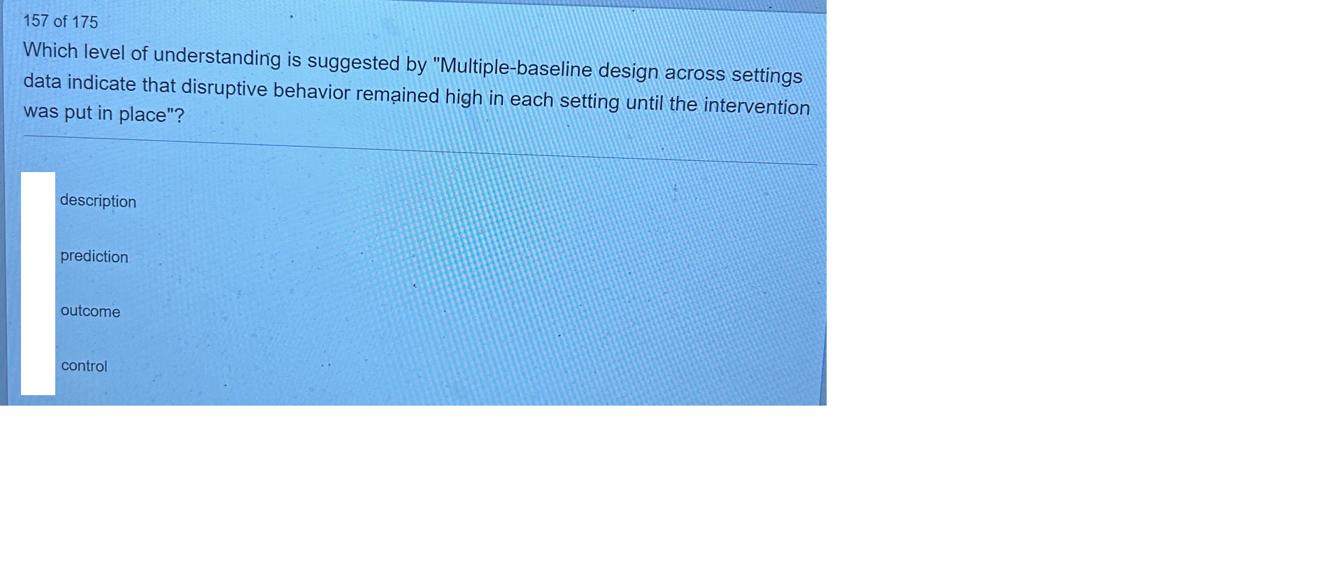 Solved 157 ﻿of 175Which level of understanding is suggested | Chegg.com