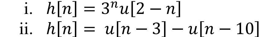 Solved ℎ[𝑛] is the system impulse response and 𝑢[𝑛] is | Chegg.com