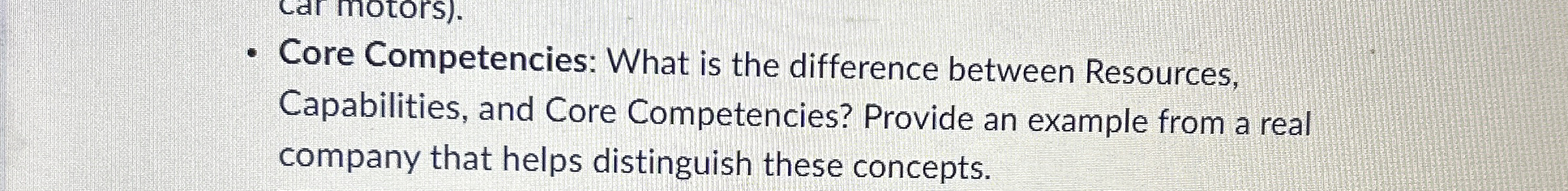 Solved Core Competencies: What is the difference between | Chegg.com