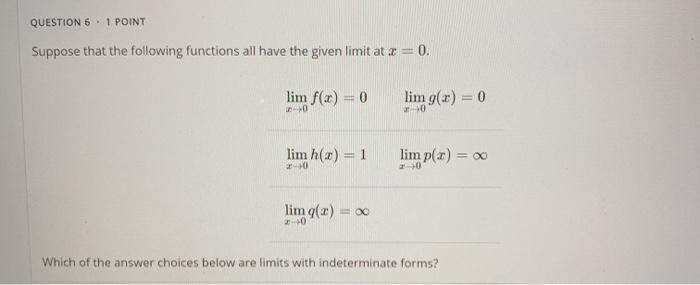 Solved QUESTION 6.1 POINT Suppose that the following | Chegg.com