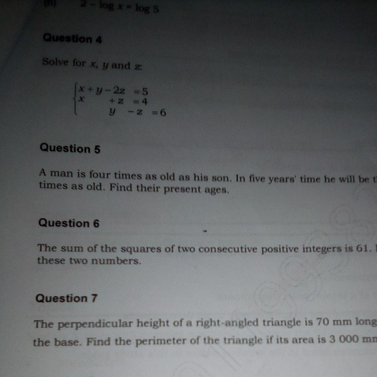 Solved Question 2 Find numerical values without using a | Chegg.com