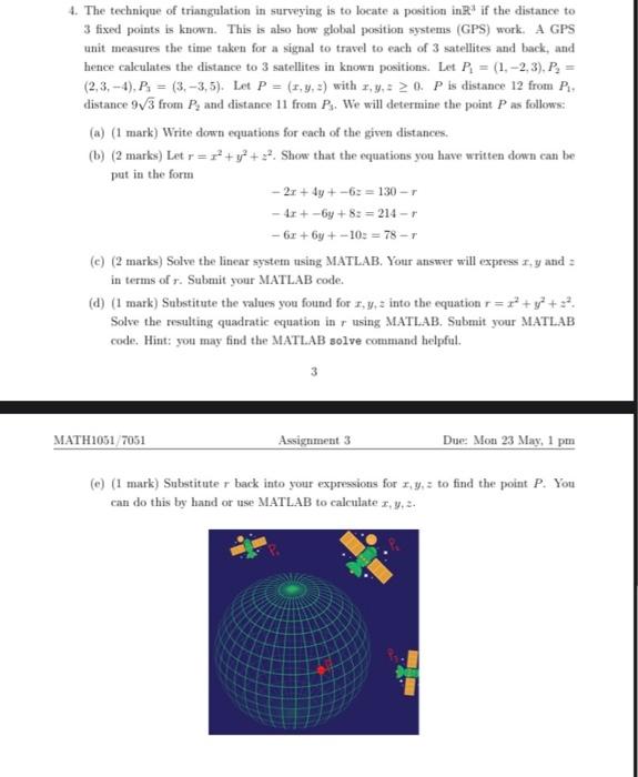 Solved 4. The technique of triangulation in surveying is to | Chegg.com