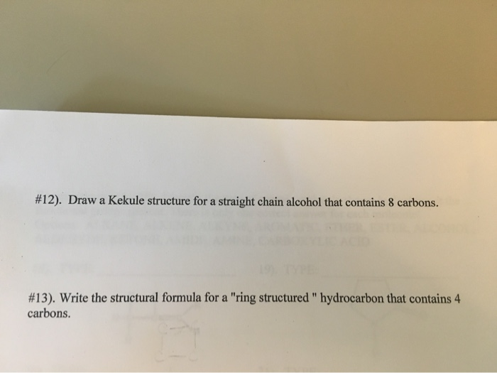 Solved #12). Draw a Kekule structure for a straight chain | Chegg.com