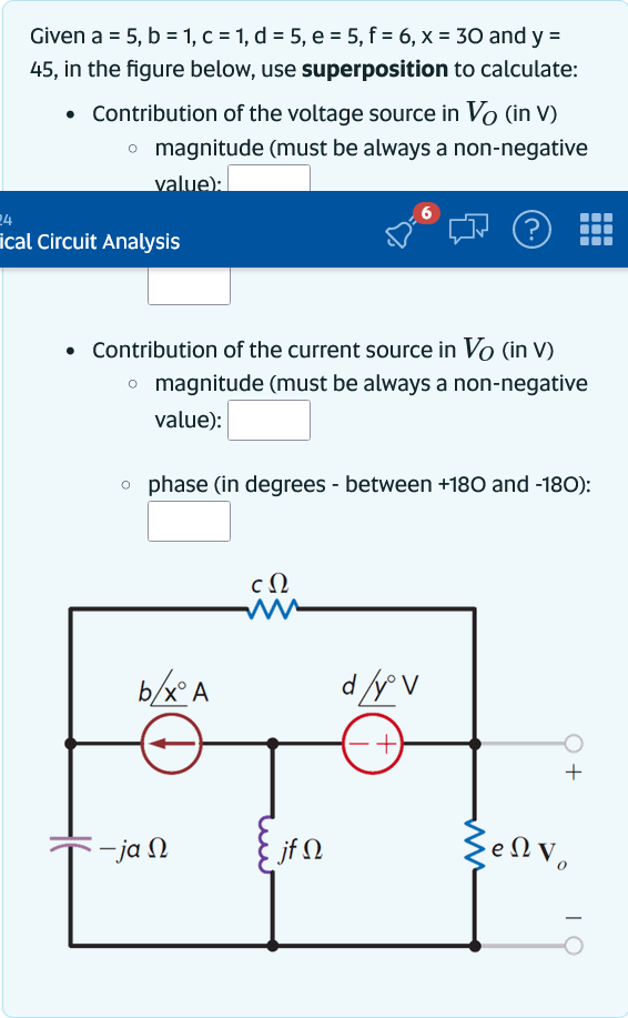 Solved Given a=5,b=3,c=4,d=6,e=10,f=3,g=10 ﻿and h=Given | Chegg.com