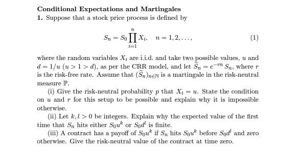 Conditional Expectations and Martingales 1. Suppose | Chegg.com