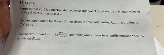 Solved Suppose that f(x) is a function defined on an | Chegg.com