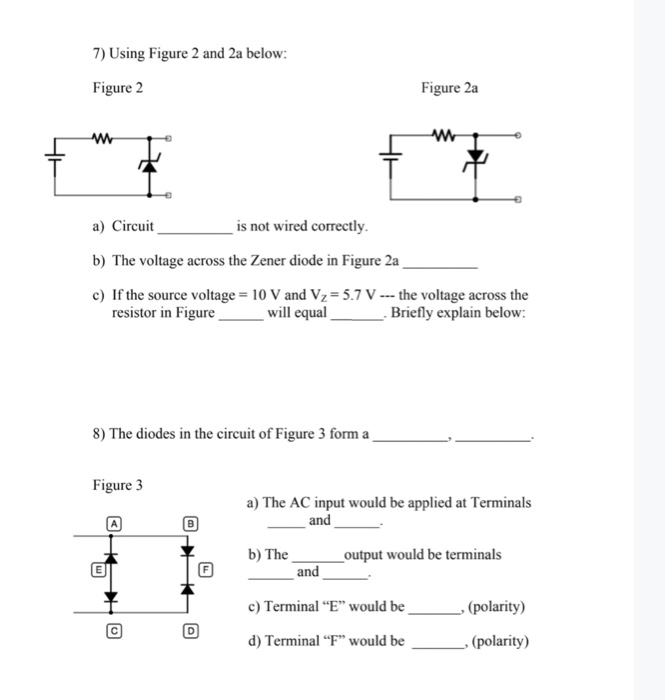 Solved 7) Using Figure 2 and 2a below: Figure 2 Figure 2a W | Chegg.com