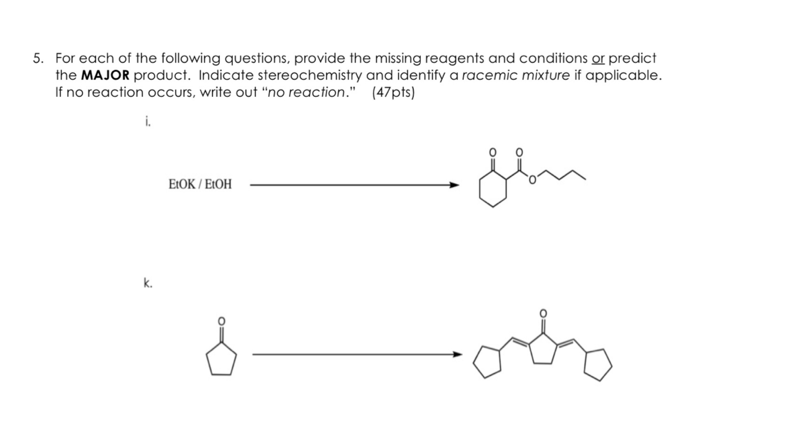 Solved For each of the following questions, provide the | Chegg.com