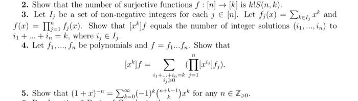 Solved 2. Show that the number of surjective functions f : | Chegg.com