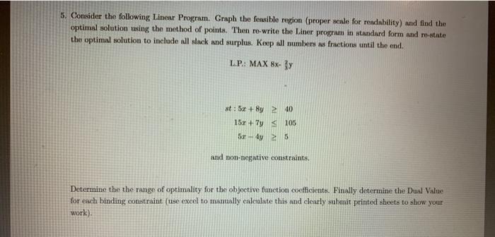 Solved In each of the Linear programming solving questions | Chegg.com