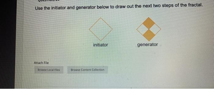 Solved Use the initiator and generator below to draw out the | Chegg.com