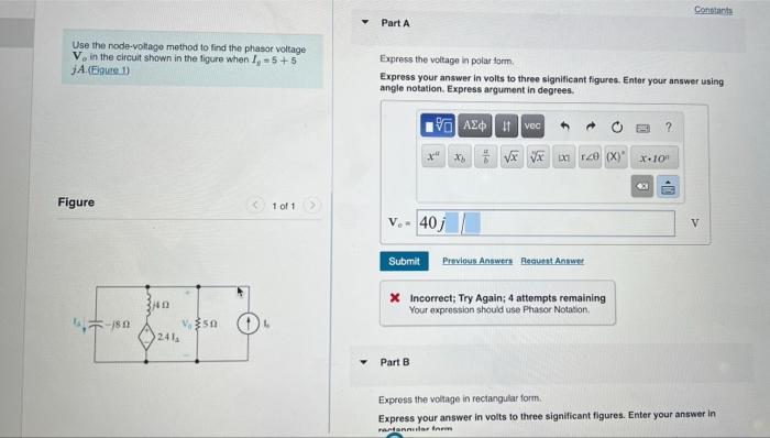 Solved Use the node-voltage method to find the phasor | Chegg.com