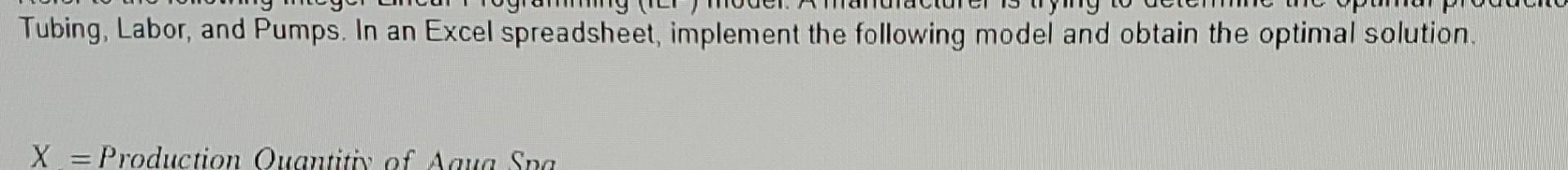 Refer to the following Integer Linear Programming | Chegg.com