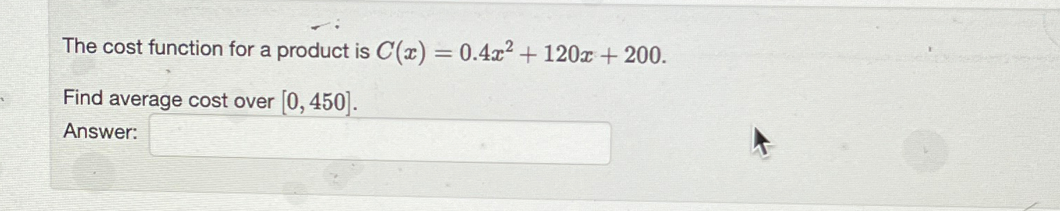 Solved The cost function for a product is | Chegg.com