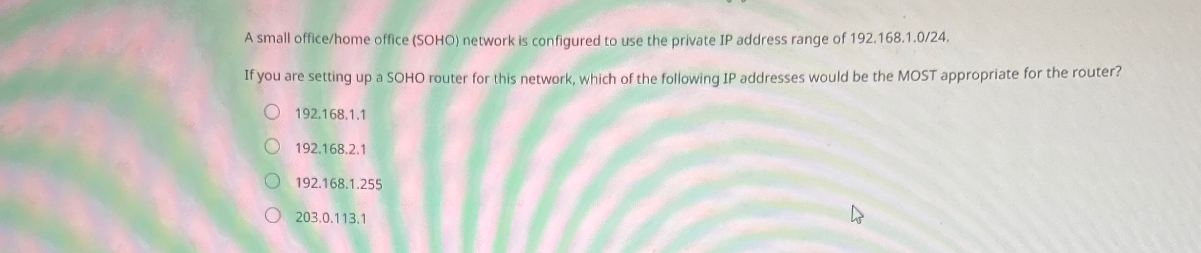 Solved A small office/home office (SOHO) ﻿network is | Chegg.com