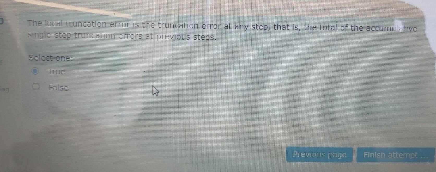 Solved The local truncation error is the truncation error at | Chegg.com