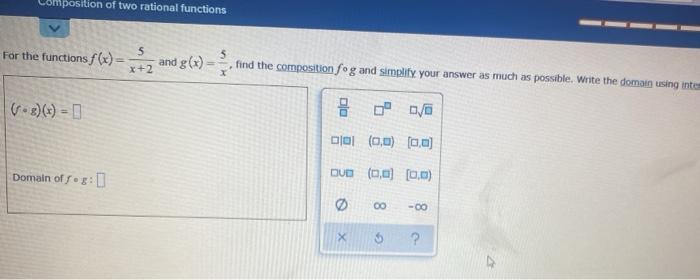 Solved Composition of two rational functions 5 For the | Chegg.com