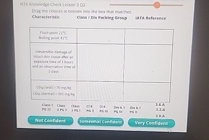 Solved IATA Knowledge Check Losson 3 ﻿Q2Drag the choices at | Chegg.com