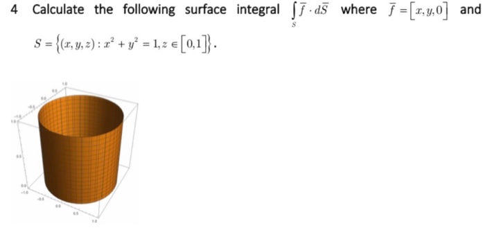 Solved 4 Calculate the following surface integral 57.45 | Chegg.com