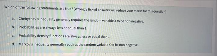 Solved Which of the following statements are true? (Wrongly | Chegg.com