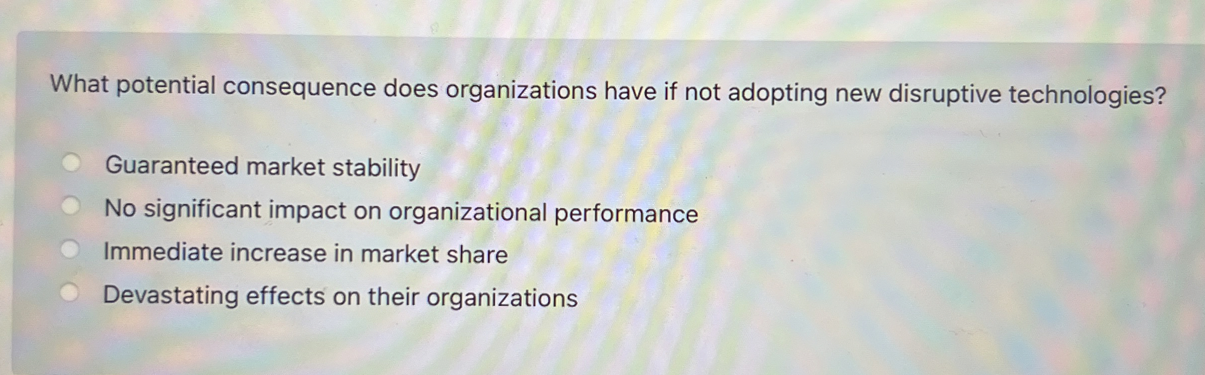 Solved What potential consequence does organizations have if | Chegg.com