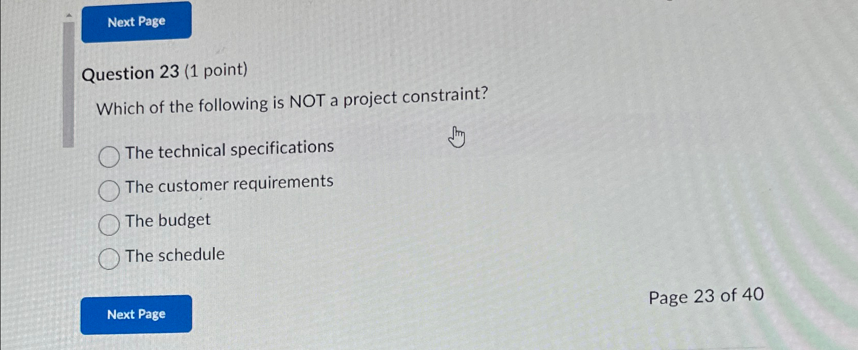 Solved Question 23 (1 ﻿point)Which of the following is NOT a | Chegg.com