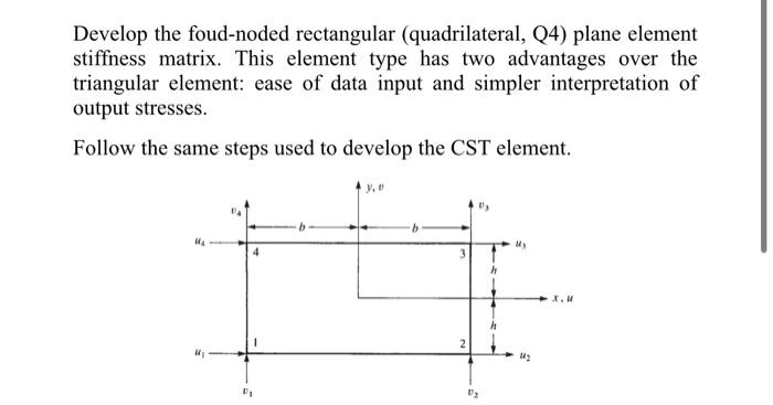 Solved Develop the foud-noded rectangular (quadrilateral, | Chegg.com