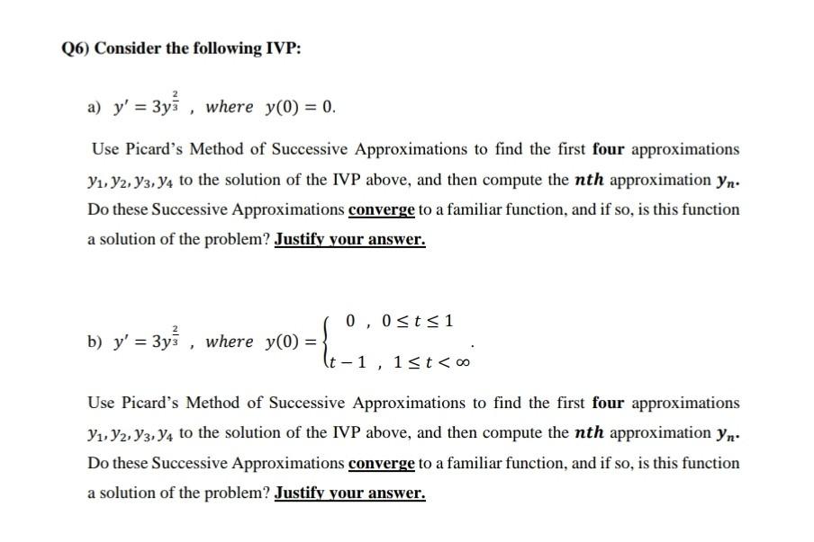 Solved Picards Method Of Successive Approximations Show