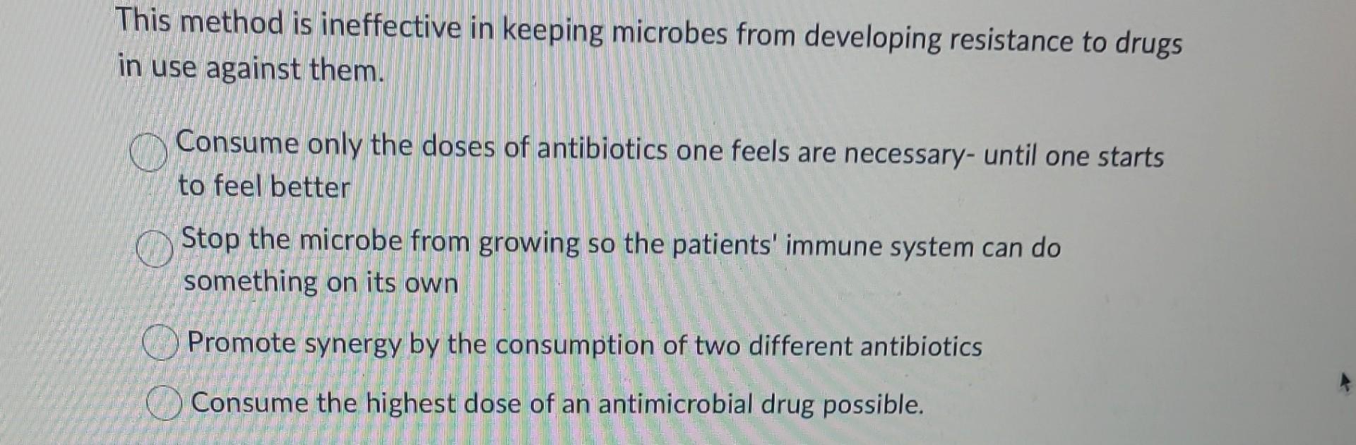 Solved This method is ineffective in keeping microbes from | Chegg.com
