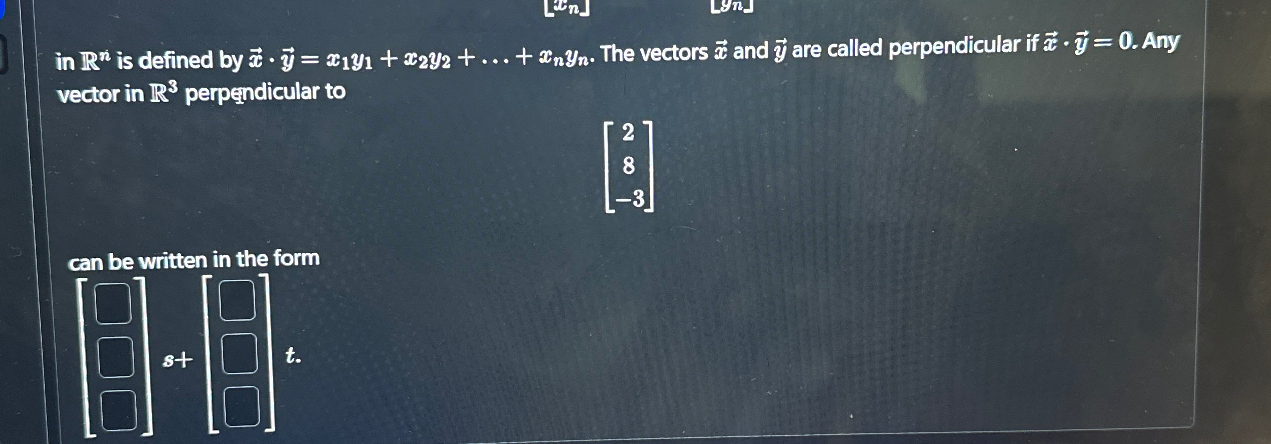 Solved in Rn ﻿is defined by | Chegg.com