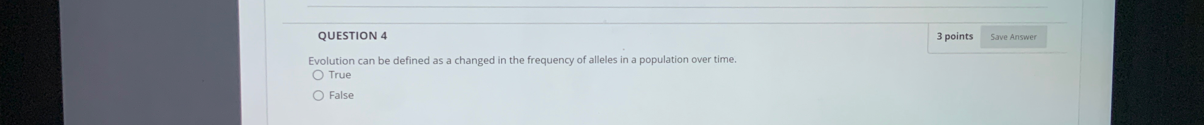 Solved QUESTION 43 ﻿pointsEvolution can be defined as a | Chegg.com