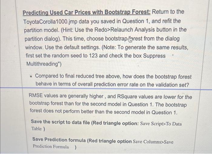 Solved Predicting Prices of Used Cars (Regression Trees): | Chegg.com