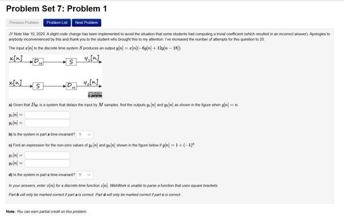 Solved Problem Set 7: Problem 1 Previous Problem Problem | Chegg.com