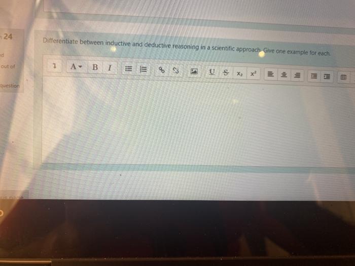 Solved 24 Differentiate between inductive and deductive | Chegg.com
