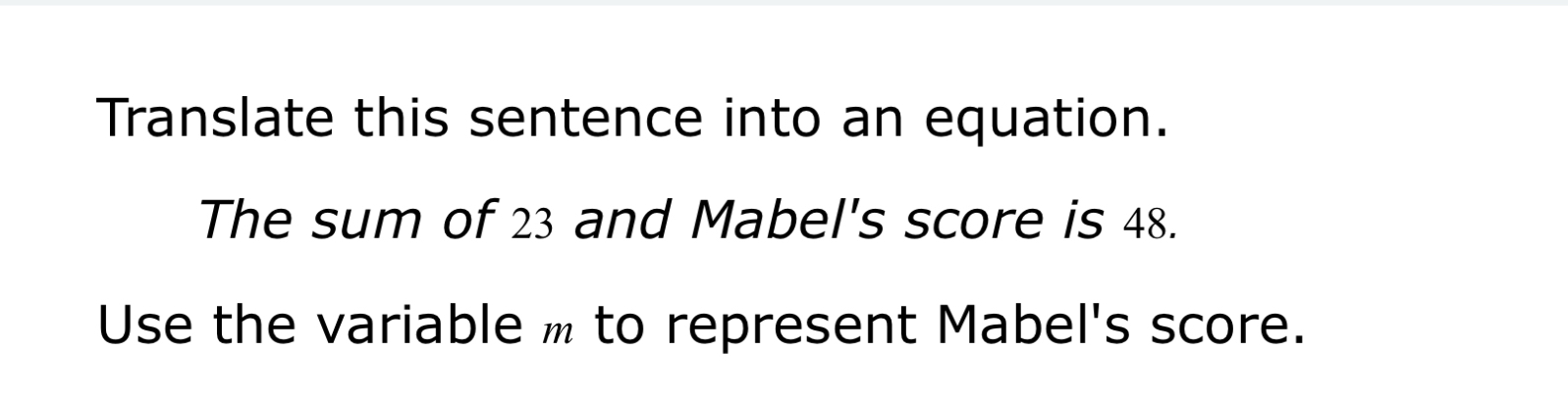 Solved Translate this sentence into an equation.The sum of | Chegg.com