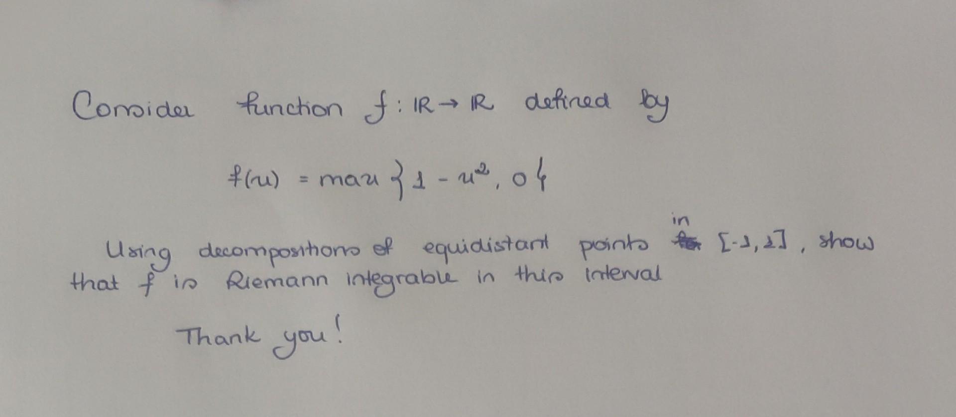 Solved Consider function f:R→R defined by f(u)=max{1−u2,0} | Chegg.com