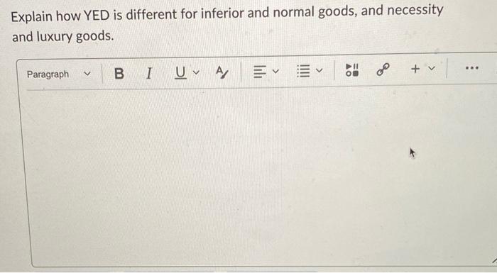 Solved Explain how YED is different for inferior and normal | Chegg.com