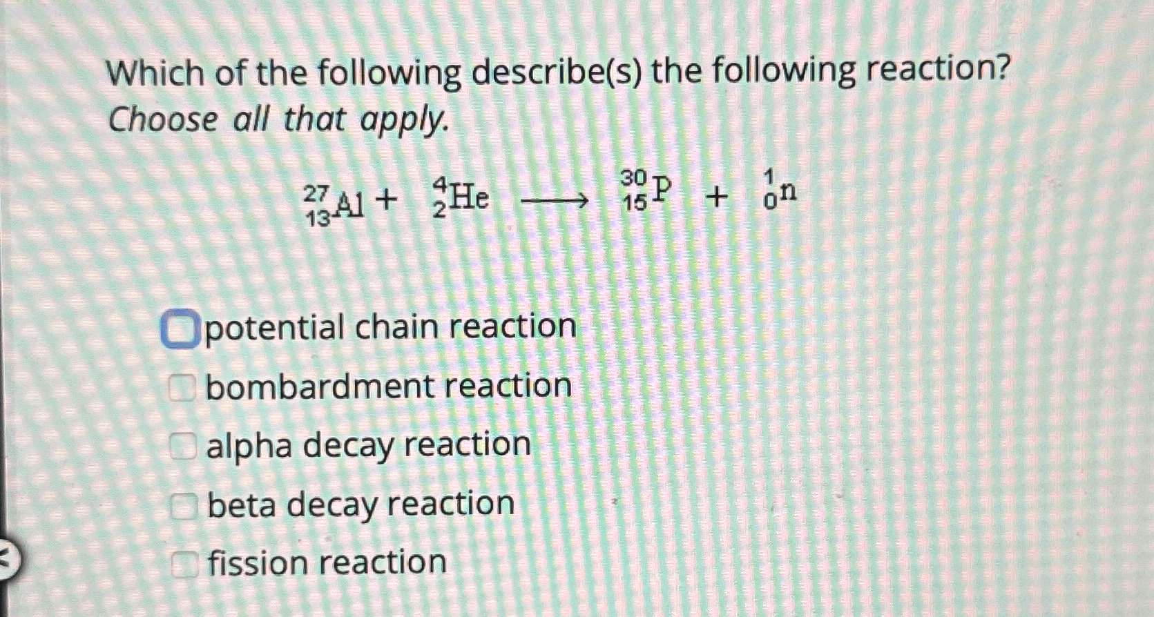 Solved Which of the following describe(s) ﻿the following | Chegg.com