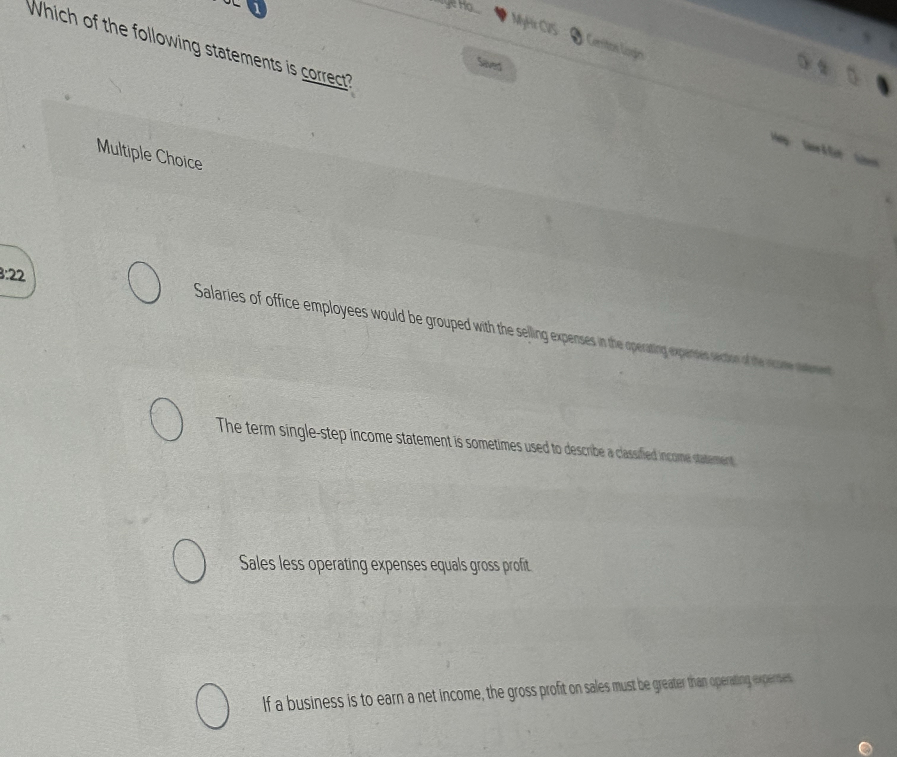 Solved Which of the following statements is correct?Multiple | Chegg.com
