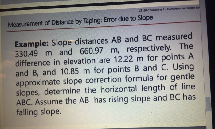 Solved CE120- Surveying 1 - Elementary and Higher Su | Chegg.com