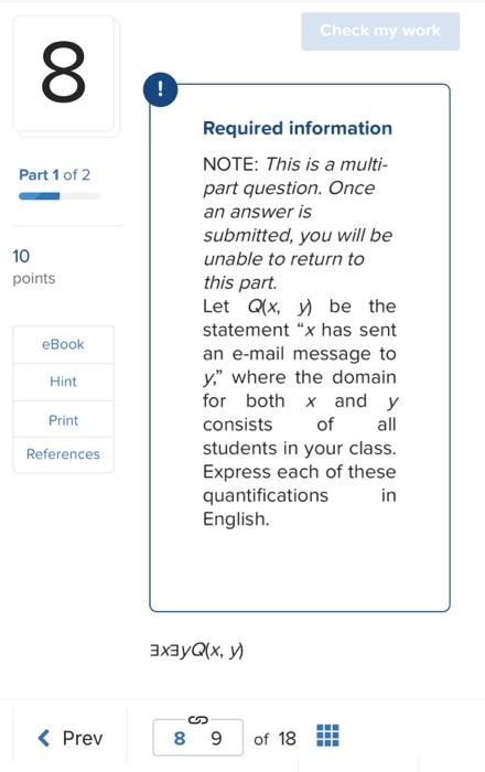 Solved Required information NOTE: This is a multipart | Chegg.com