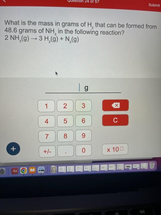 Solved What is the mass in grams of H2 that can be formed | Chegg.com