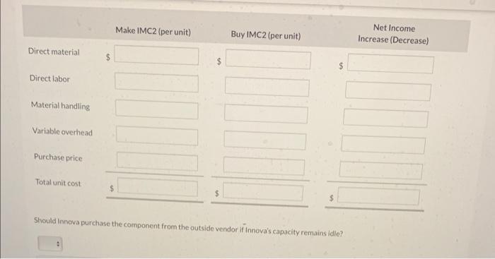 Solved Innova uses 1,000 units of the component IMC2 every | Chegg.com