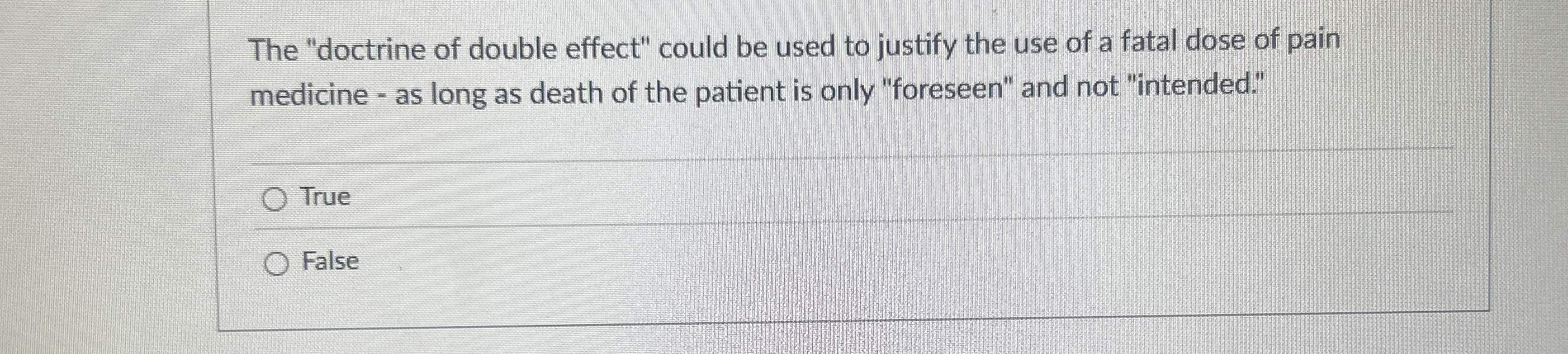 Solved The "doctrine of double effect" could be used to | Chegg.com