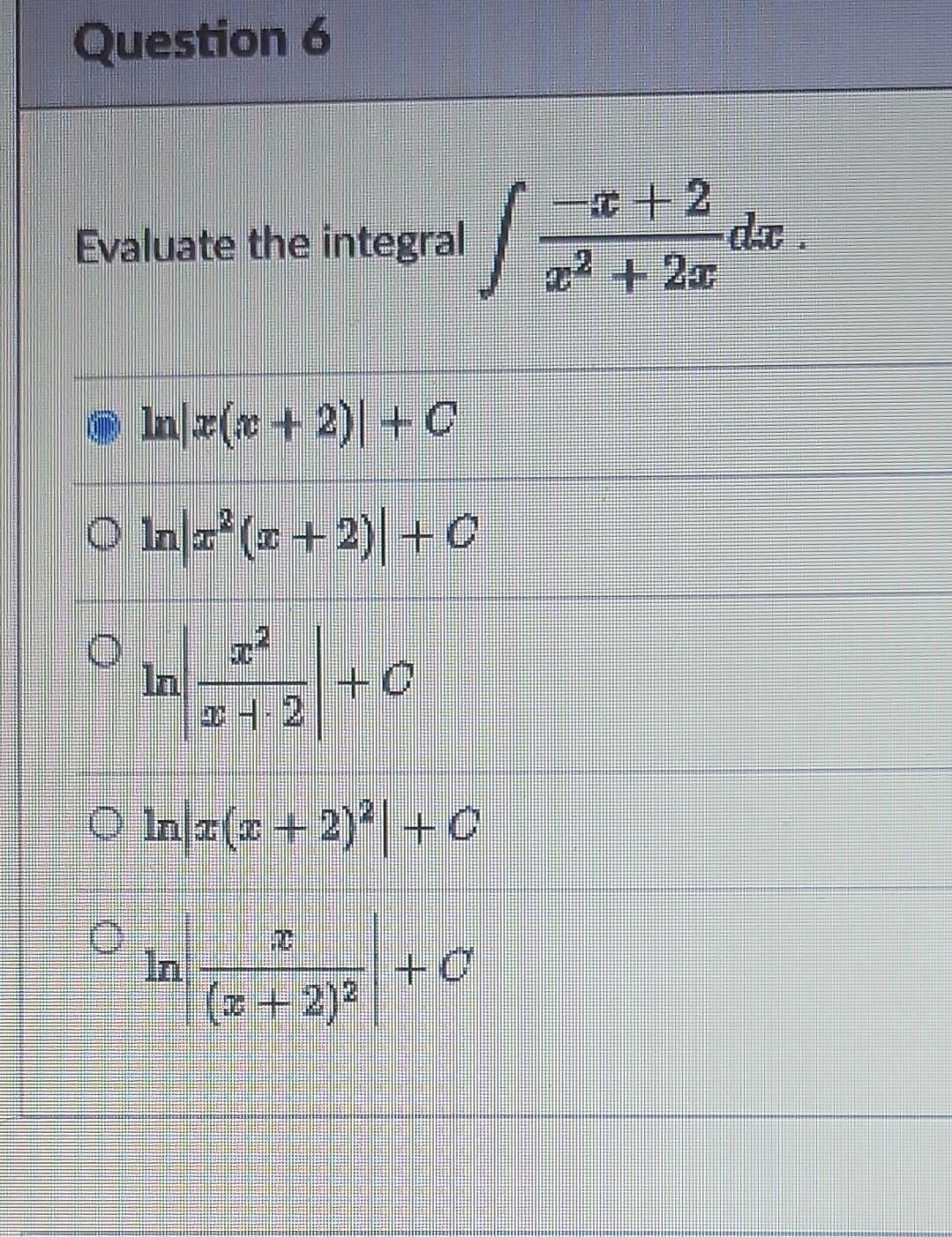 Solved aluate the integral ∫x2+2x−x+2dx. | Chegg.com