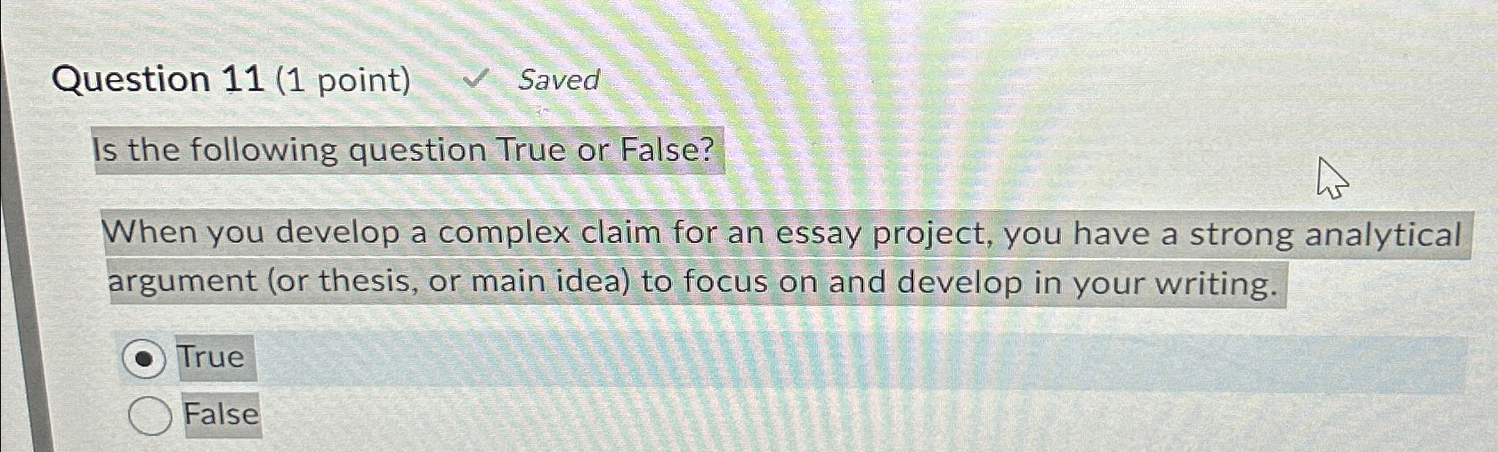 Solved Question 11 (1 ﻿point) ﻿SavedIs the following | Chegg.com