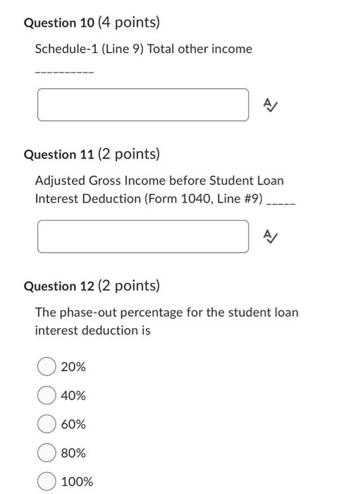 Adjusted Gross Income before Student Loan Interest | Chegg.com